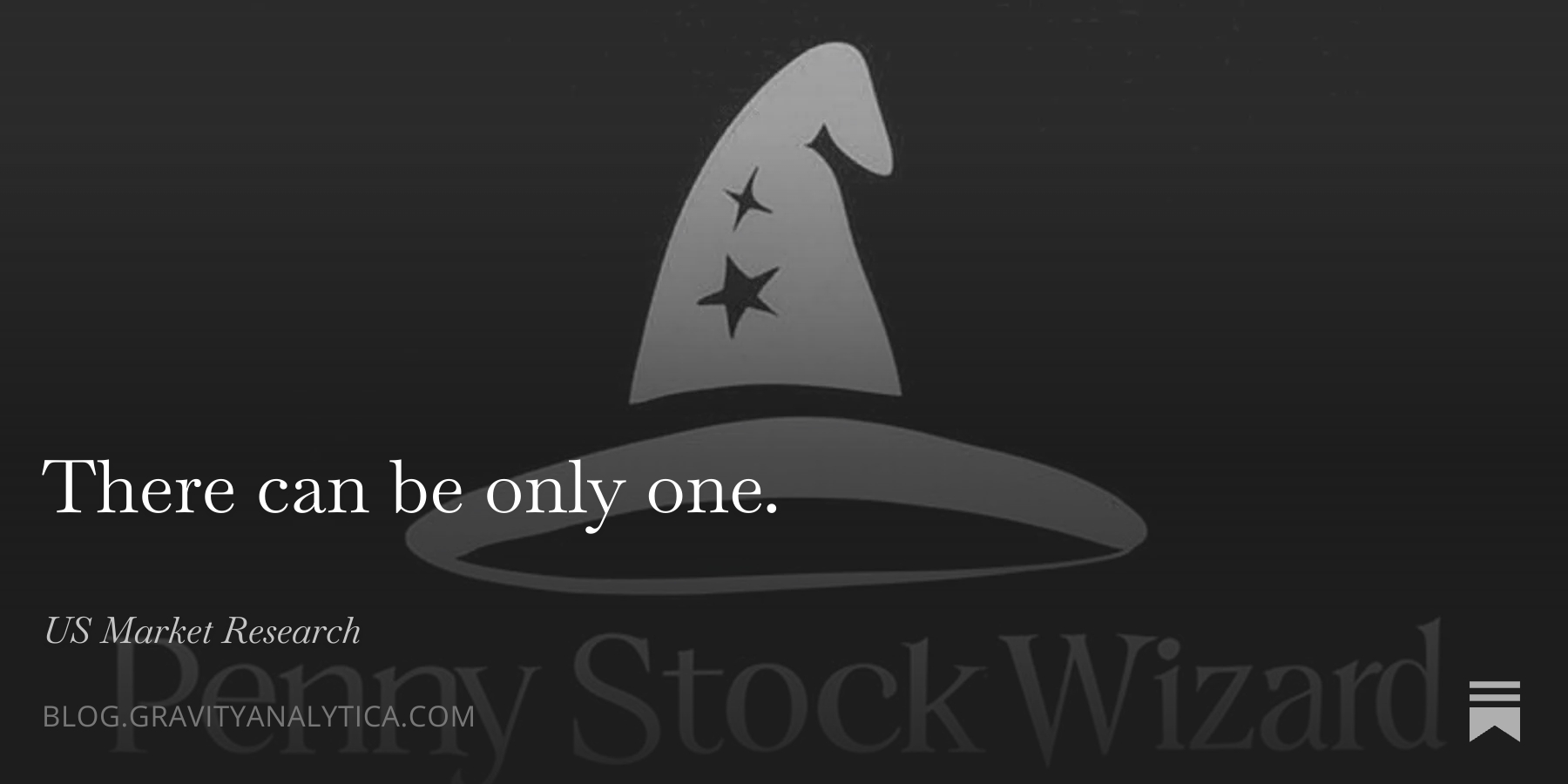 There can be only one. - by Gravity Analytica Research